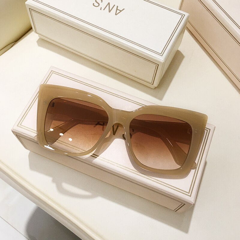 Affluent - Rectangle Big Frame 'Cat Eye' Sunglasses – TheAffluentStore